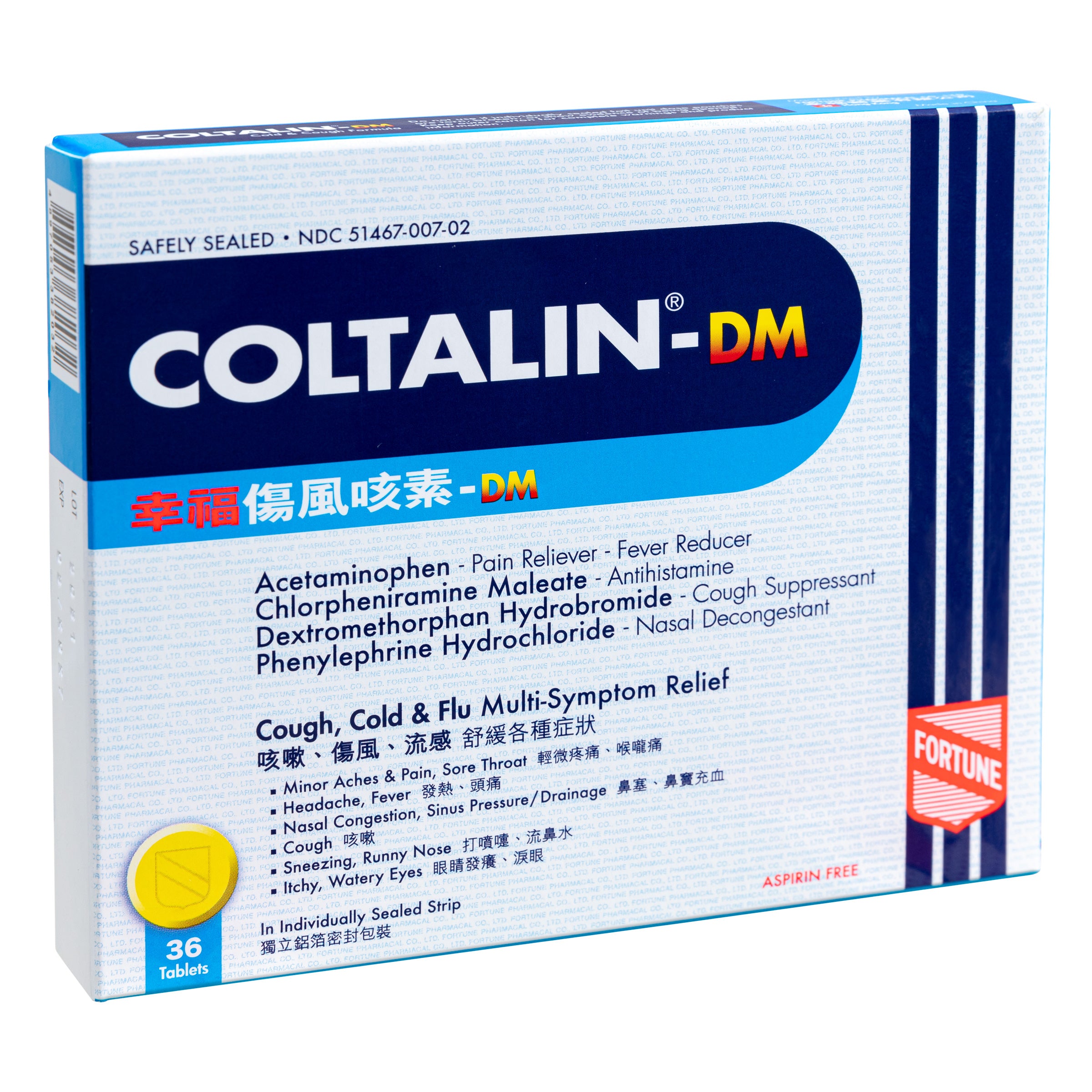 Coltalin-DM - Cold Tablets Treating Cold, Cough and Nasal Congestion ...